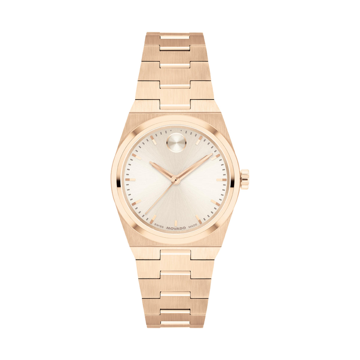 Movado BOLD Quest Mini Champagne Dial Rose Gold Women's Watch 3601293 ...
