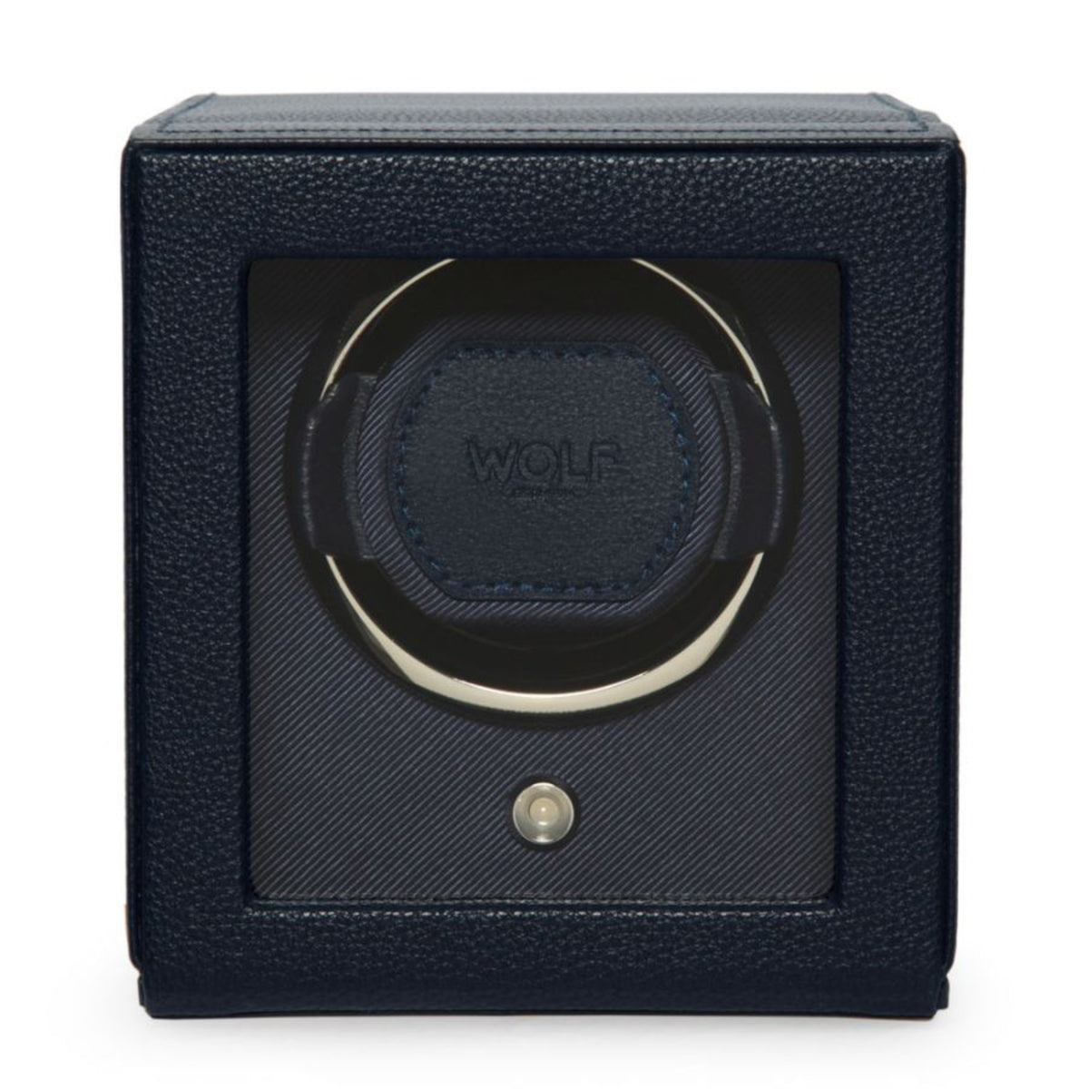 Wolf Cub Single Navy Watch Winder with Cover 461117 — The luxury direct