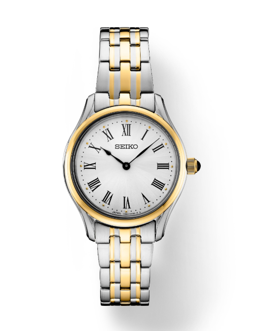 Seiko Essentials Silver Dial Two-Tone Stainless Steel Round Men's Watc ...