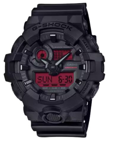 Casio Gshock GA700 Series Black and Red Dial Men's Watch GA700BBR1A - SPRING SALE — The luxury ...