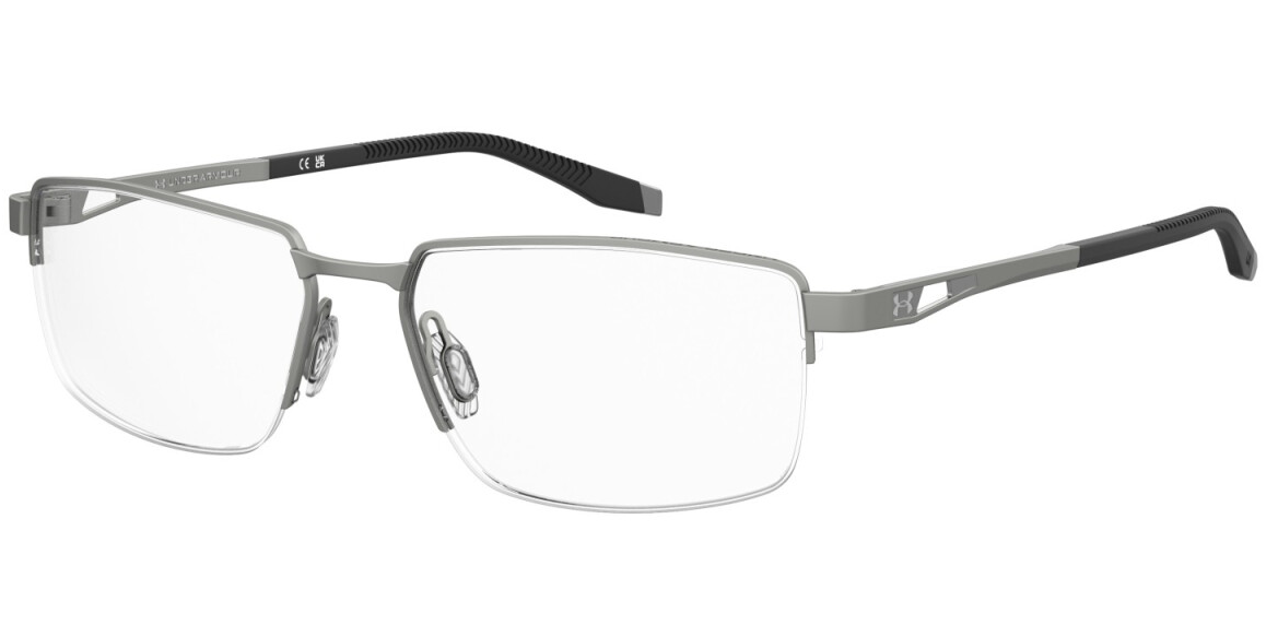 Under Armour UA 5078/G R81 Matte Ruthenium Rectangular Men's Eyeglasse ...