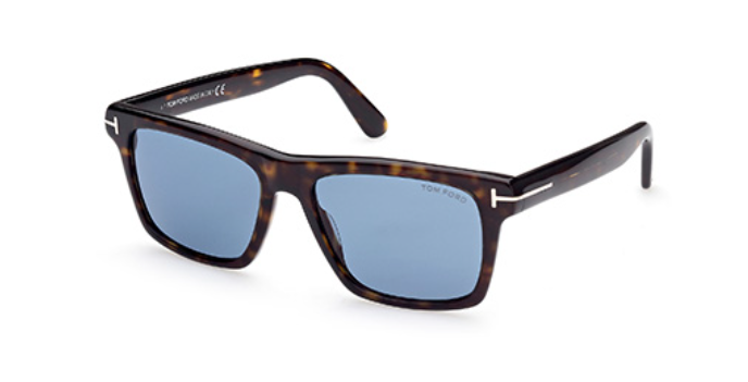 Tom Ford FT0906 52V Dark Havana/Blue Square Men's Sunglasses - SUMMER ...