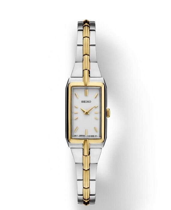 Seiko Essentials White Dial Two-Tone Stainless Steel Women's Watch SWR ...
