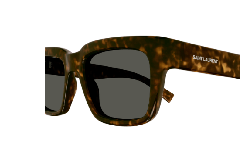 Saint Laurent SL 615 002 Havana/Grey Square Men's Sunglasses - SUMMER ...