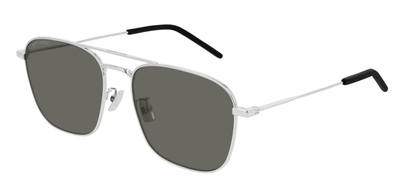Saint Laurent SL 309 001 Black/Black Rimless Metal Pilot Unisex Sungla ...
