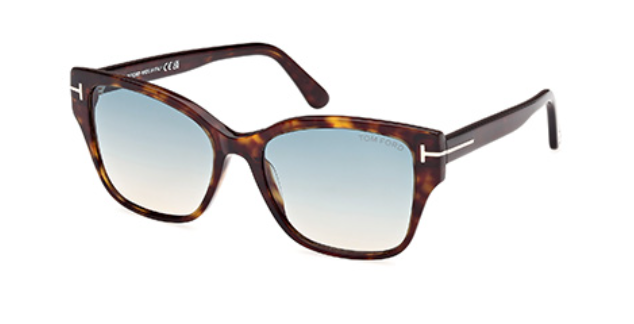 Tom Ford ELSA FT1108 52P Dark Havana/Green Square Women's Sunglasses ...