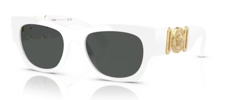 Versace 0VE4479U 314/87 White/Dark Grey Soft Square Men's Sunglasses ...