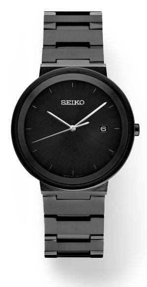 Seiko Essentials Collection Black dial and Black Bracelet Men's Watch ...