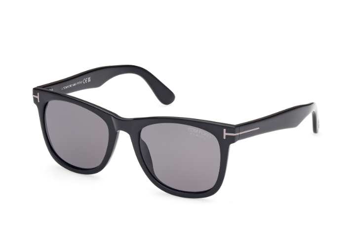 Tom Ford FT1099-N Kevyn 01D Shiny Black/Smoke Polarized Square Men's S ...