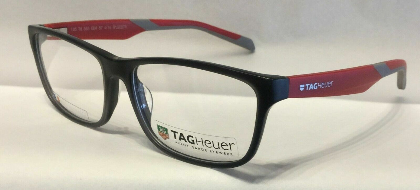 Tag Heuer Reflex TH553 O 004 Black/Red Eyeglasses — The luxury direct