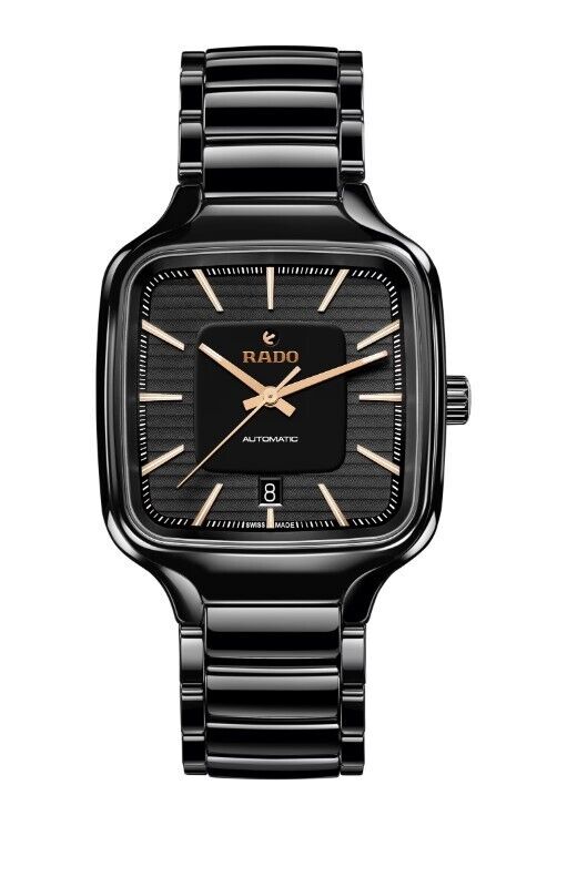 Rado True Square Automatic High Tech Ceramic Black Dial Unisex Watch R ...