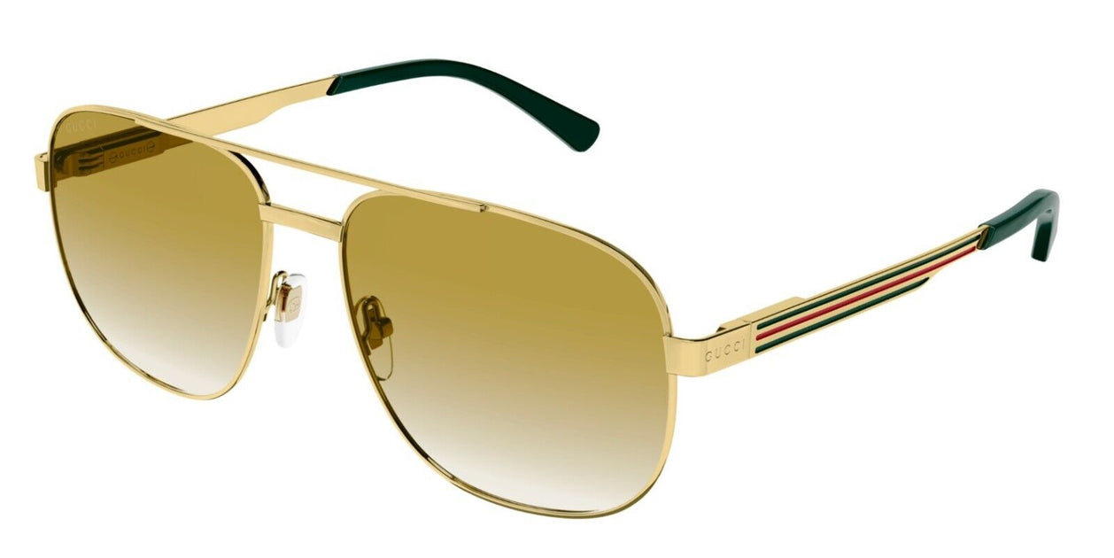 Gucci GG1223S 001 Gold/Brown Gradient Caravan Men's Sunglasses - SUMMER ...
