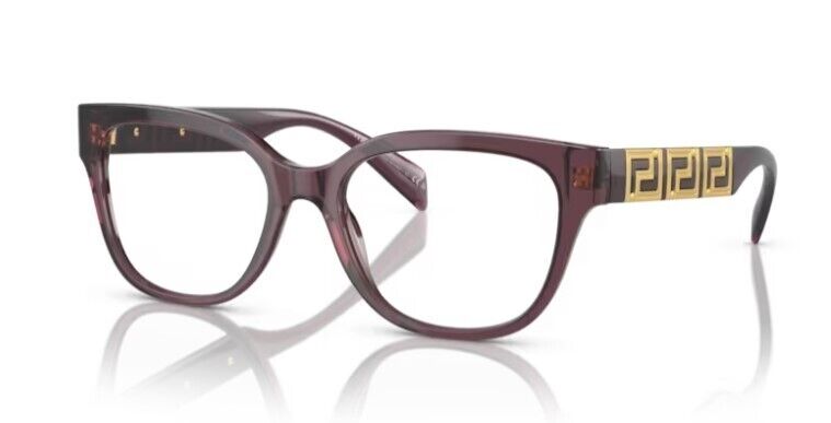 Versace 0VE3338 5209 Transparent Violet/ Clear Square Women's Eyeglass ...