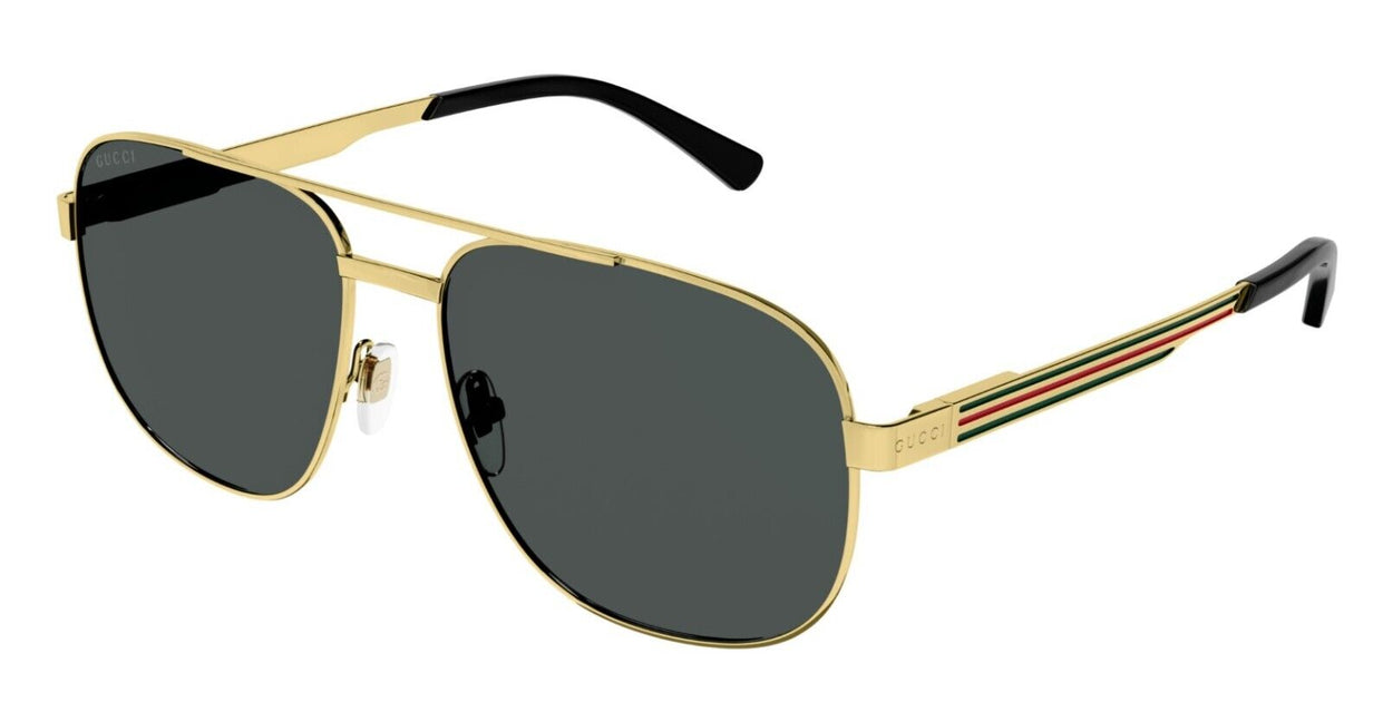 Gucci GG1223S 002 Gold/Grey Caravan Men's Sunglasses - SUMMER SALE ...